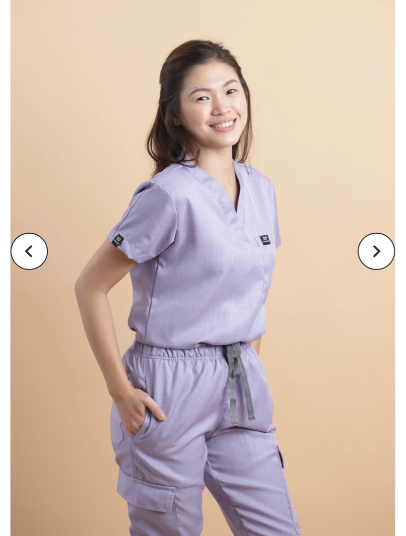 Scrub Studio Purple Scrub Suit, Women's Fashion, Dresses & Sets, Sets ...