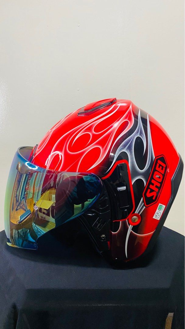 Shoei J-Cruise RED, Motorbikes on Carousell