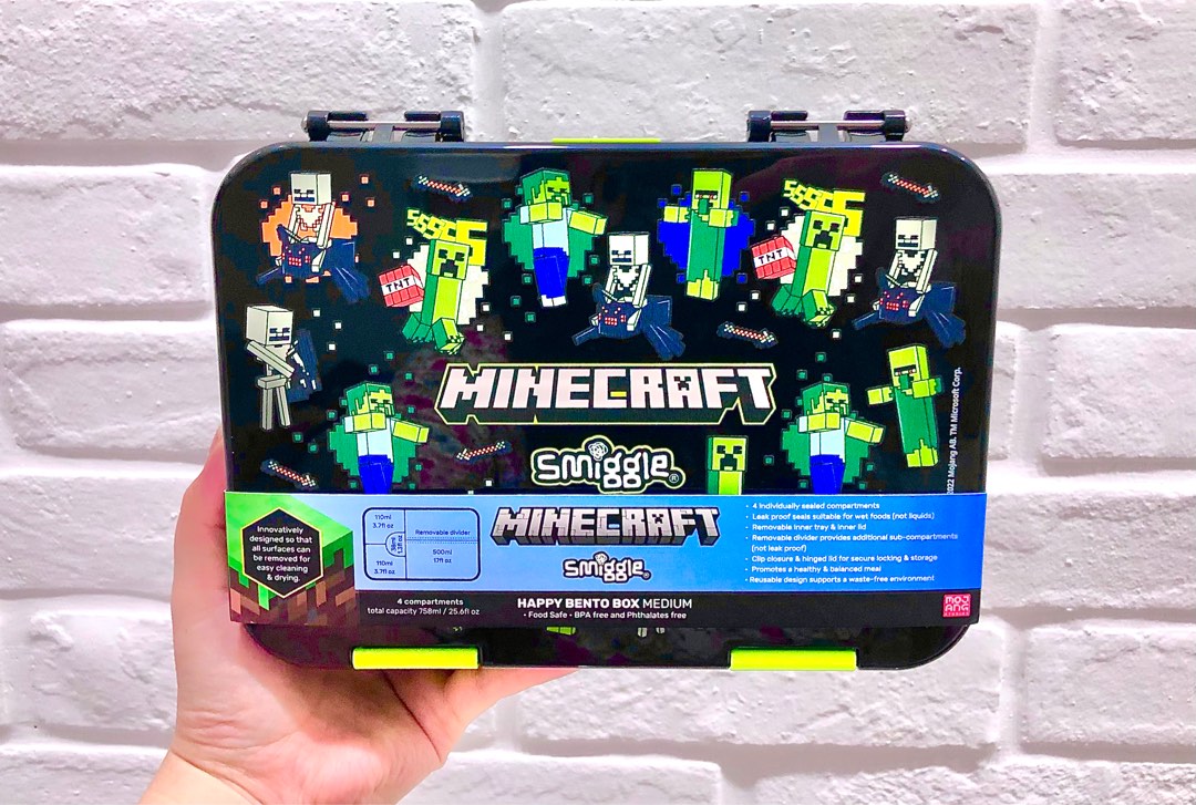 Smiggle Minecraft medium bento lunch box, Babies & Kids, Babies & Kids ...