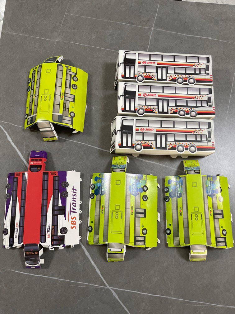SMRT/SBS/TTS Paper Bus Models, Hobbies & Toys, Stationery & Craft ...
