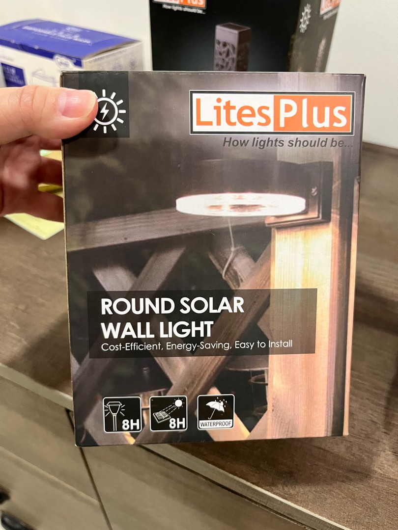 Solar Round Wall Light on Carousell