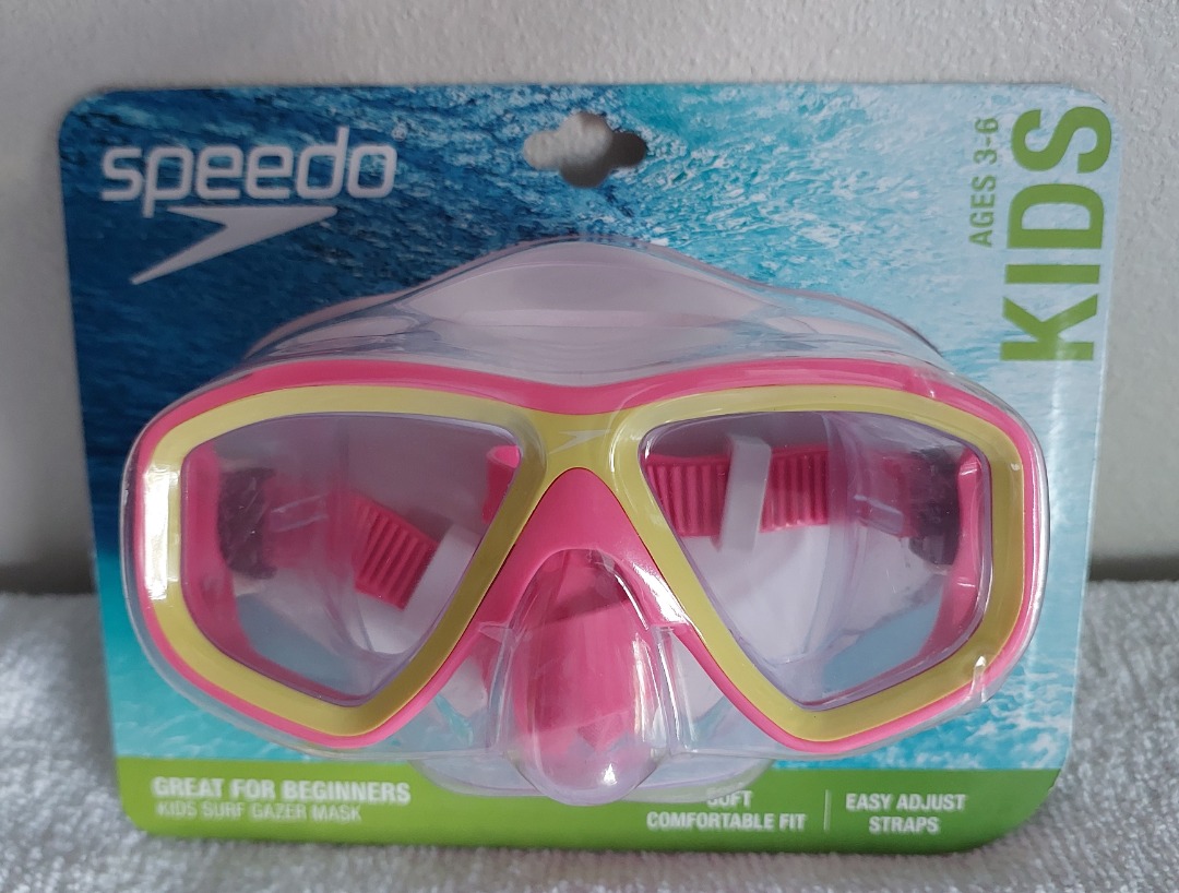 Speedo Kids Surf Gazer Swim Mask - Blazing Yellow/Clear NewUSA, Sports ...