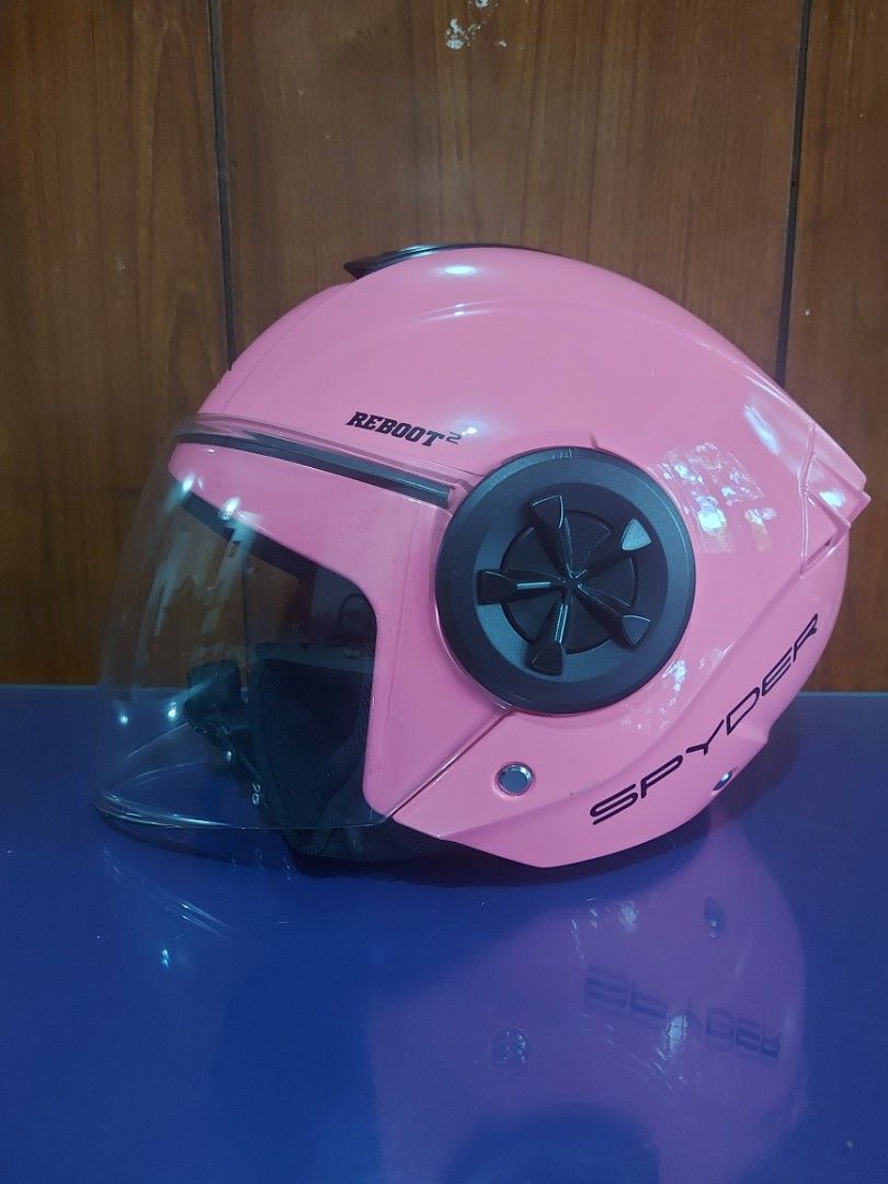 Spyder Open Face Pink Helmet on Carousell