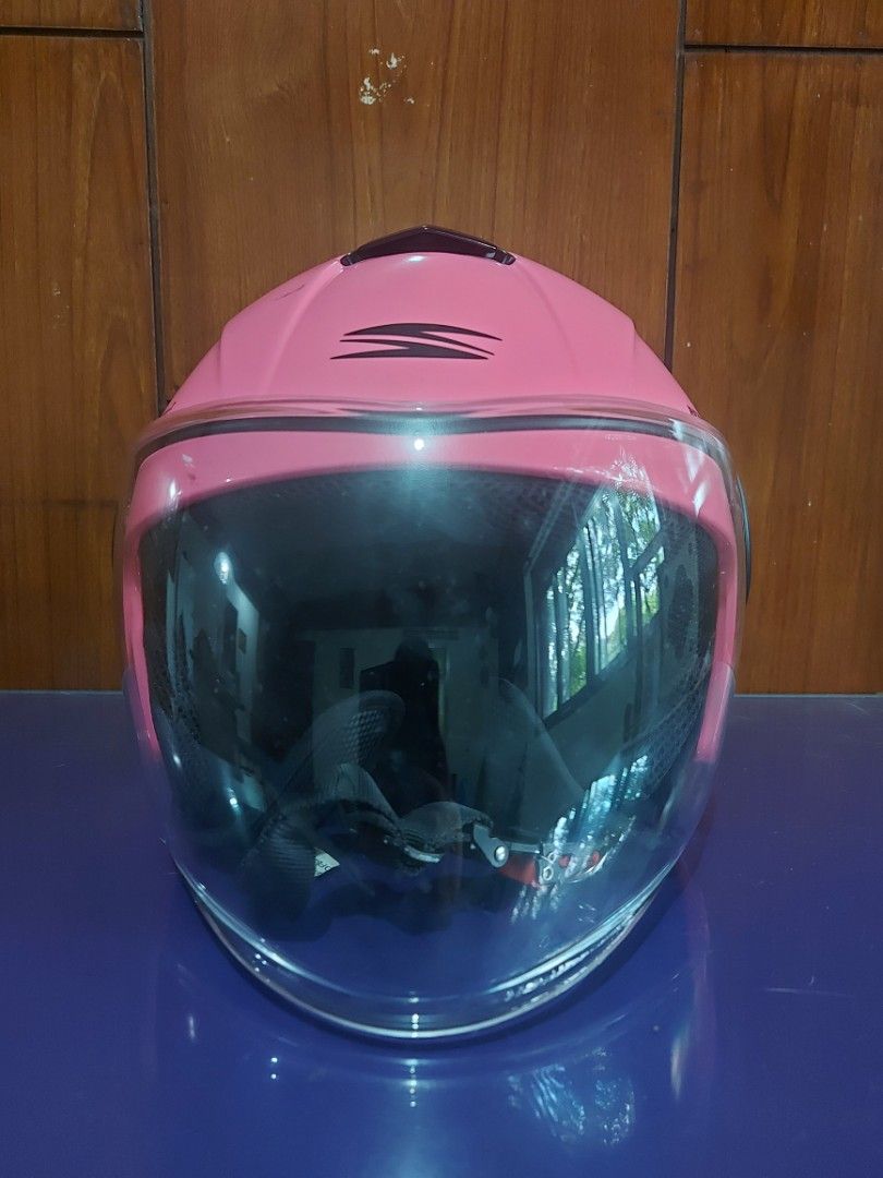 Spyder Open Face Pink Helmet on Carousell