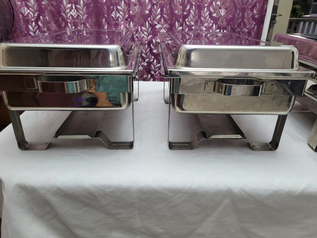 4x Stainless steel buffet container set, Furniture & Home Living ...