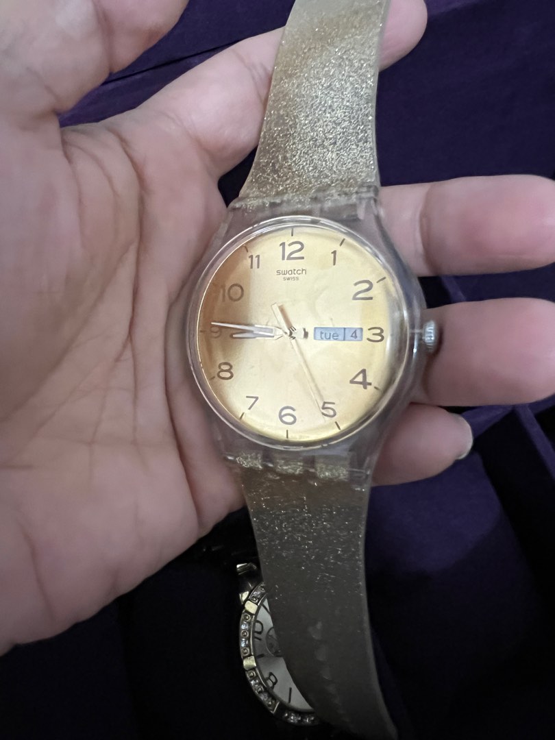 Swatch with day and date, Women's Fashion, Watches & Accessories ...