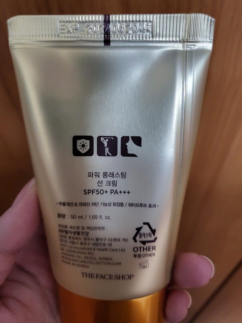The Face Shop Sun Cream SPF 50+, Beauty & Personal Care, Face, Face ...