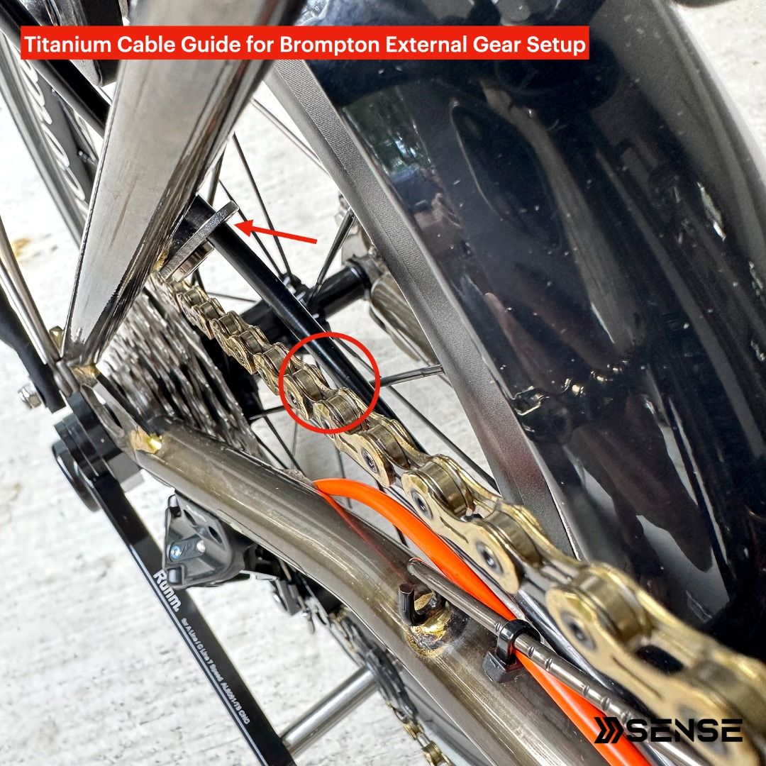 Titanium Cable Guide for Brompton External Gear, Sports Equipment ...