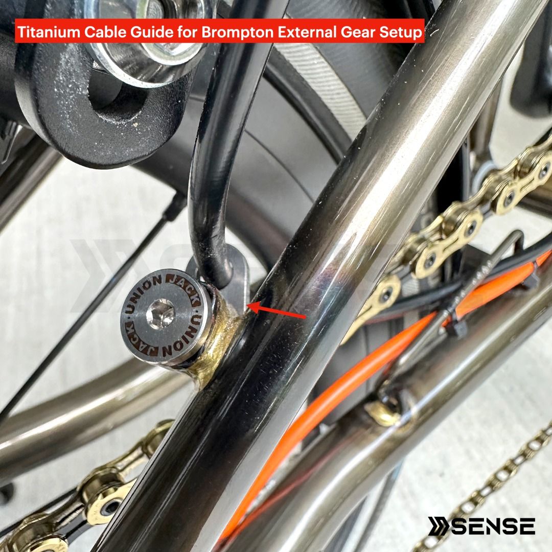 Titanium Cable Guide for Brompton External Gear, Sports Equipment ...