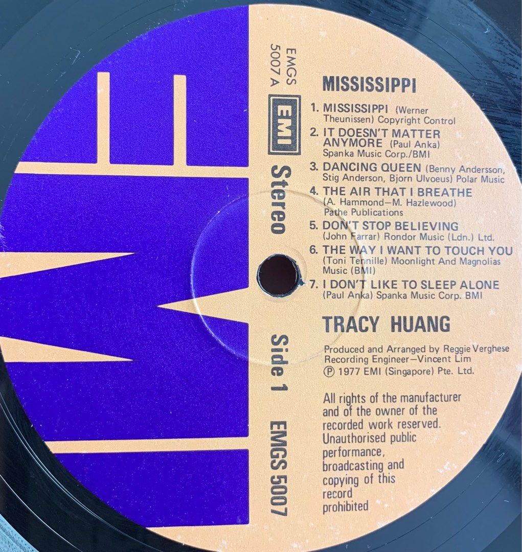 Tracy Huang Collection - Vinyl Record LP, Hobbies & Toys, Music & Media ...