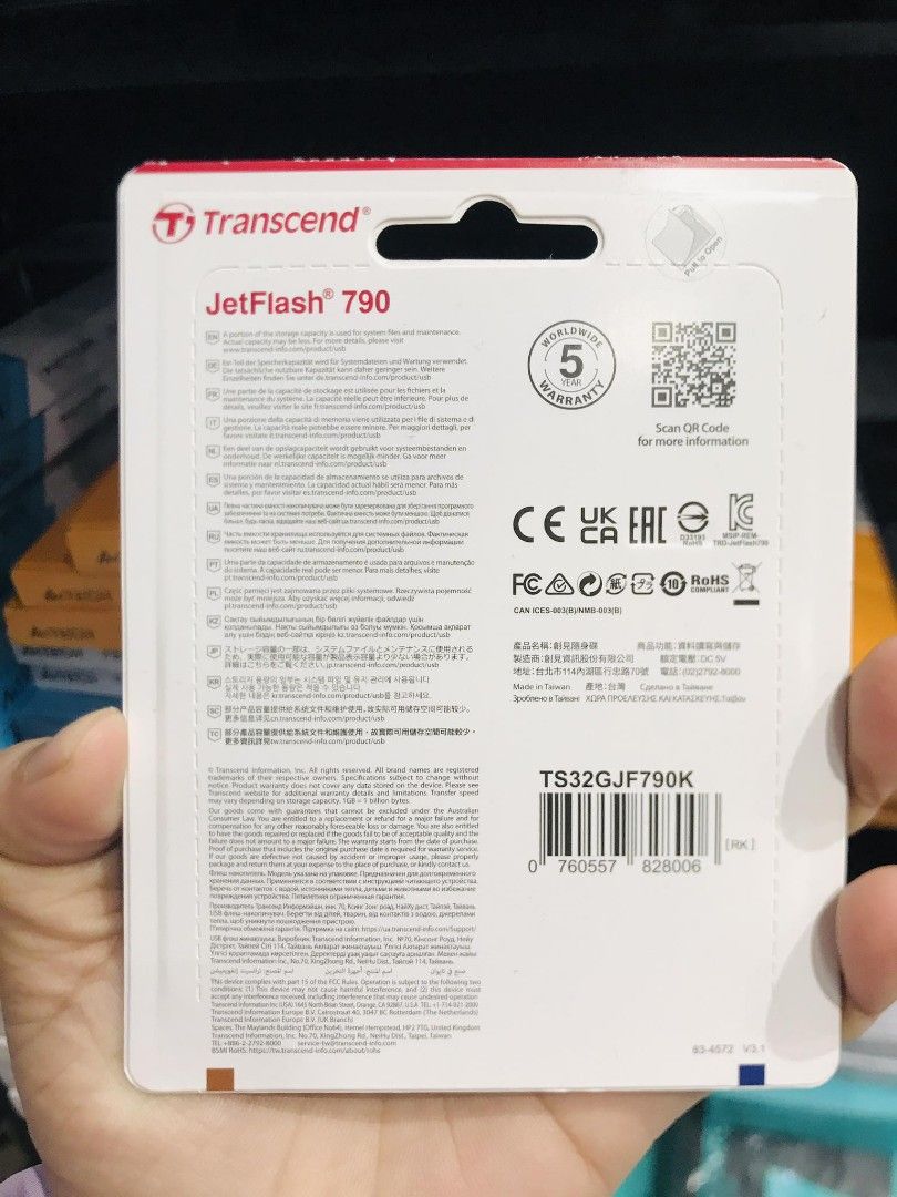 💯Transcend 32GB JF790 Flash Drive USB 3.1 TS32GJF790K, Mobile Phones ...