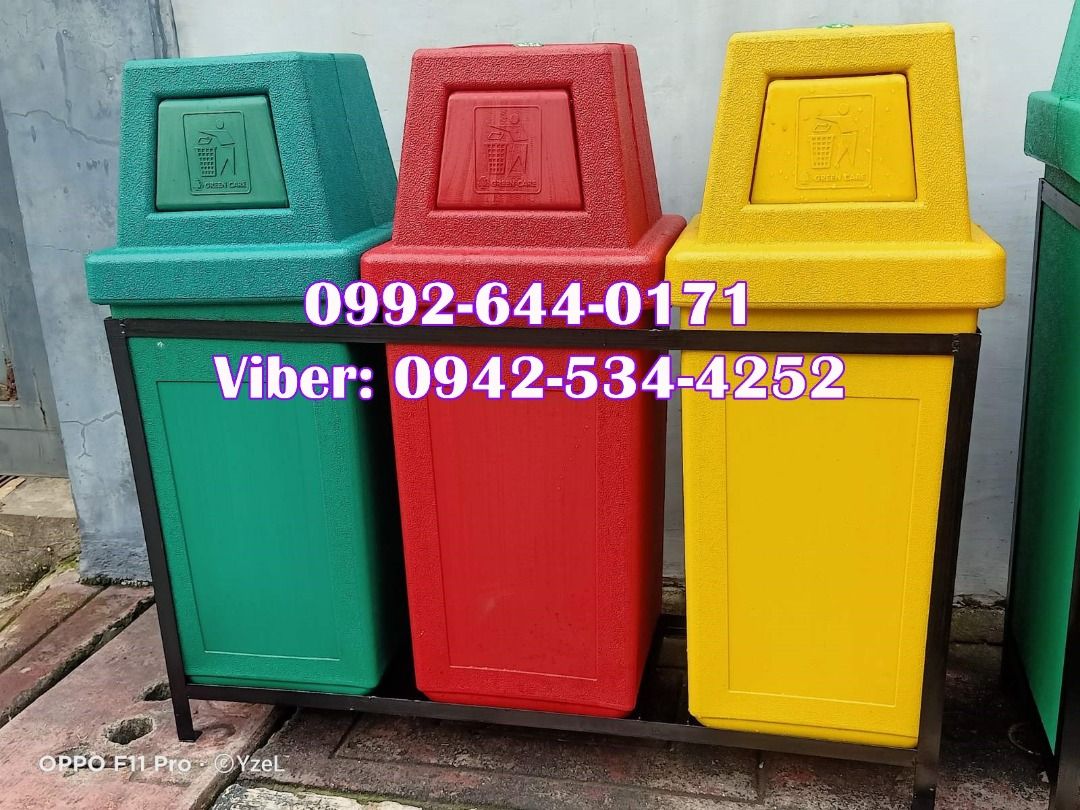 Trash bin with metal frame on Carousell