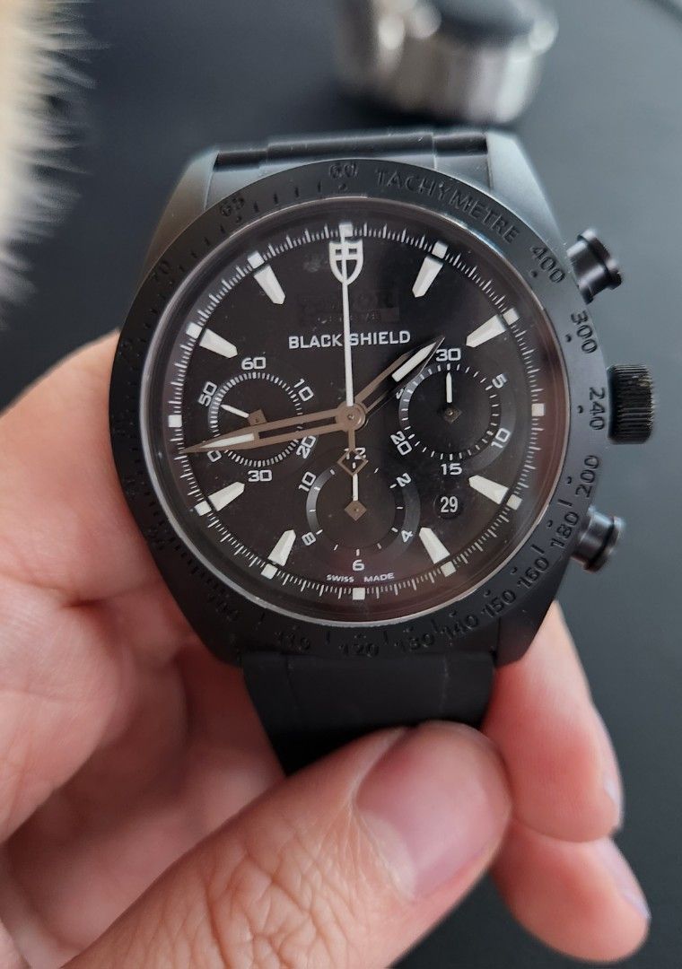 Tudor Fast Rider Black Shield, Luxury, Watches on Carousell