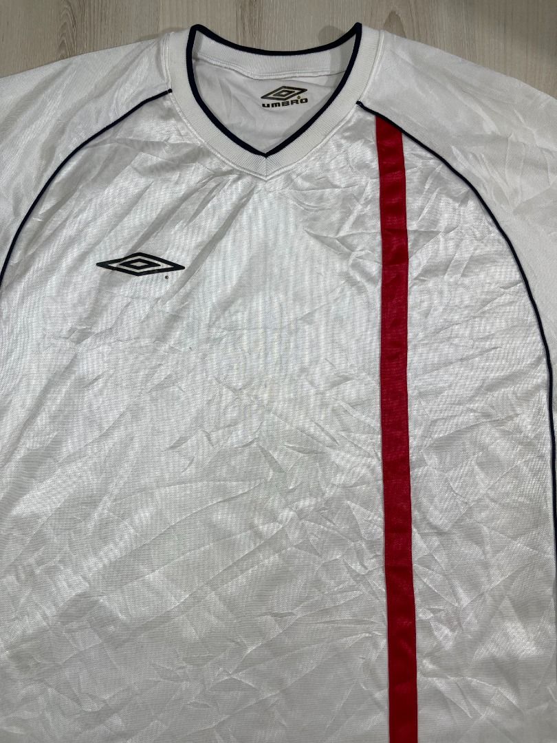 Umbro 2001 England Home Template Jersey #CV Used, Men's Fashion, Tops ...
