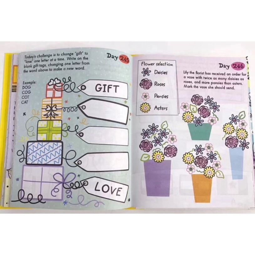 USBORNE Drawing a Day Puzzle a Day Drawing Book, Hobbies & Toys ...