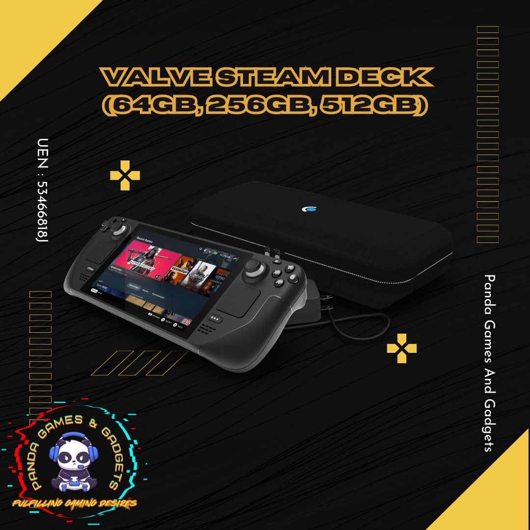 VALVE STEAM DECK (64GB, 256GB, 512GB), Video Gaming, Video Game ...