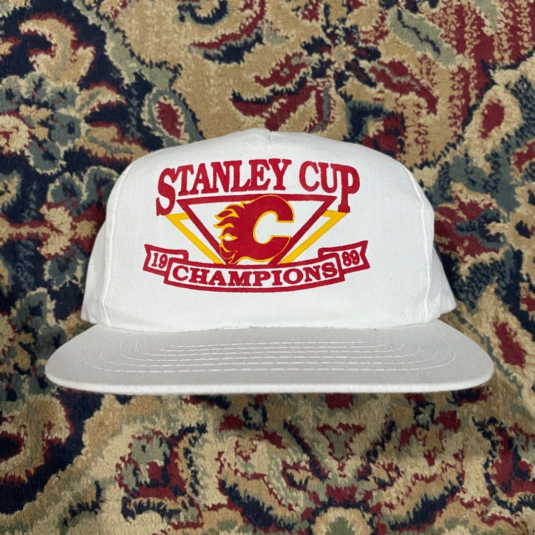 Vintage 1989 Calgary Flames Stanley Cup Champions Snap, Fesyen Pria ...
