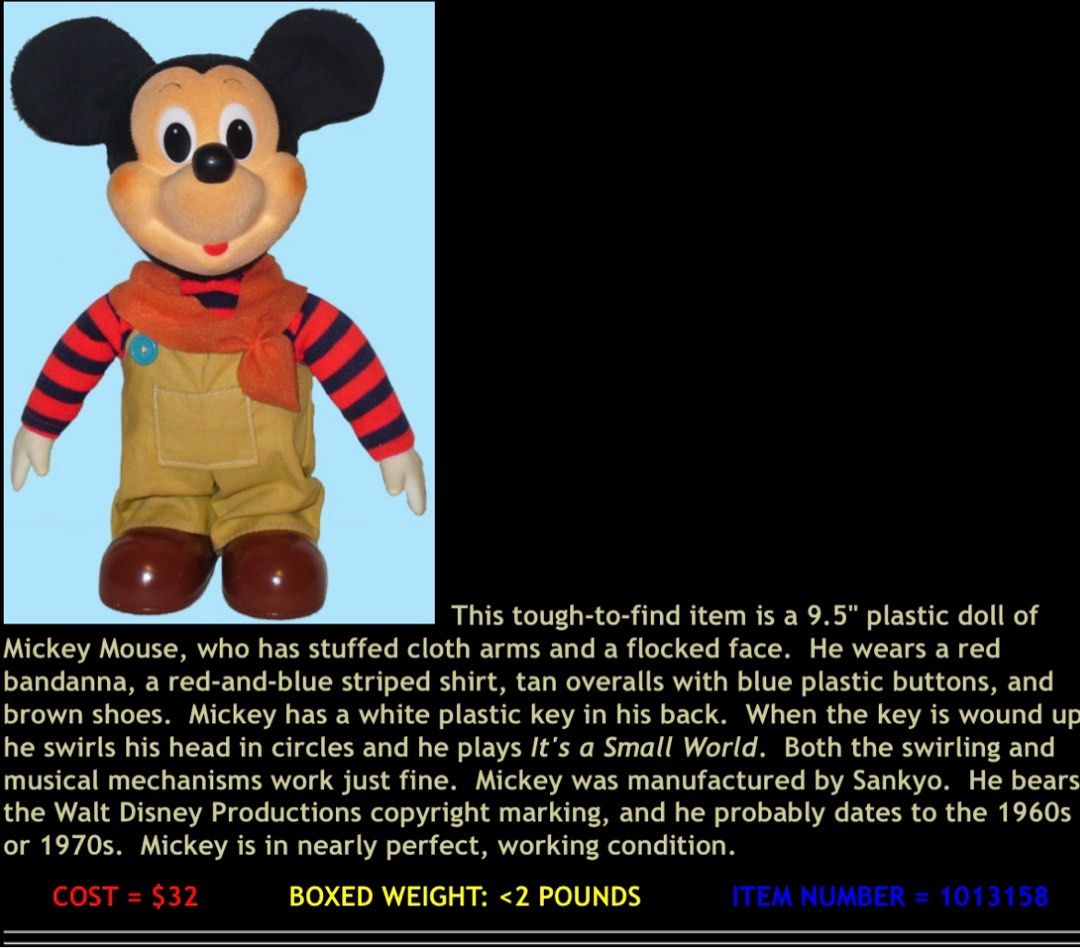 Vintage Mickey Mouse Wind up Toy - Working - Vintage Toy 1960s on Carousell