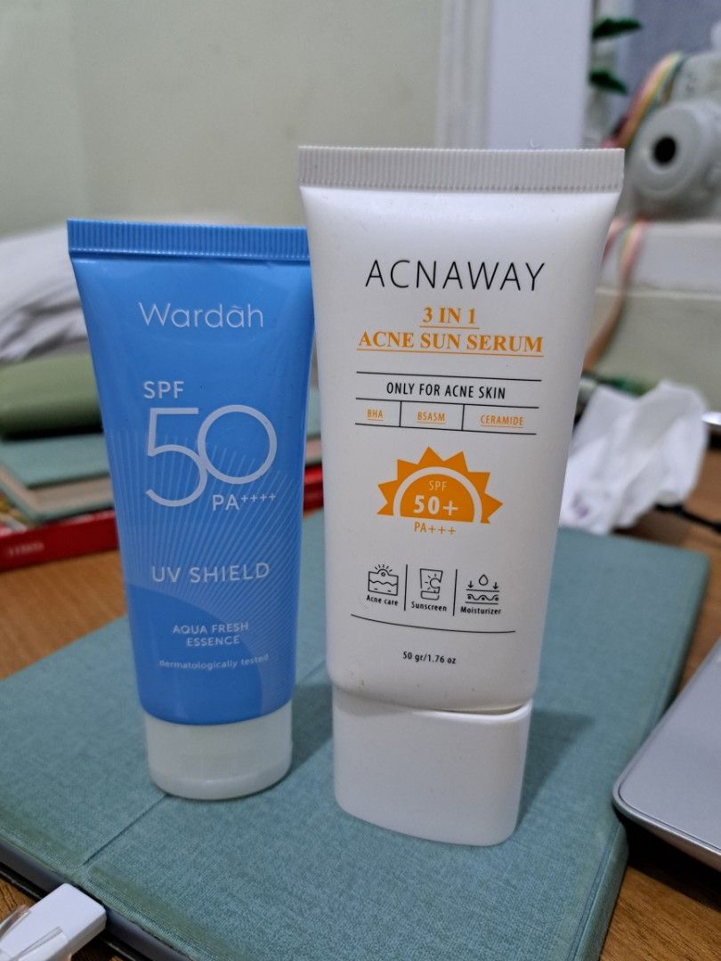 Wardah Acneway sunscreen SPF 50, Kesehatan & Kecantikan, Kulit, Sabun ...