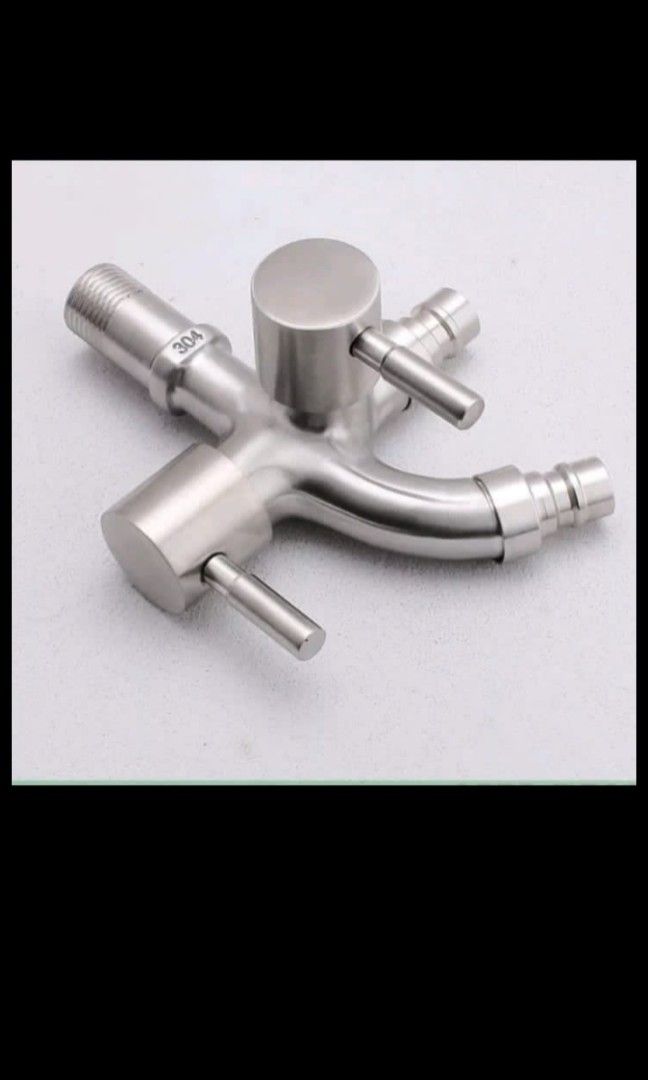 Water tap washing machine tap toilet tap 2 Way tap, Furniture & Home ...