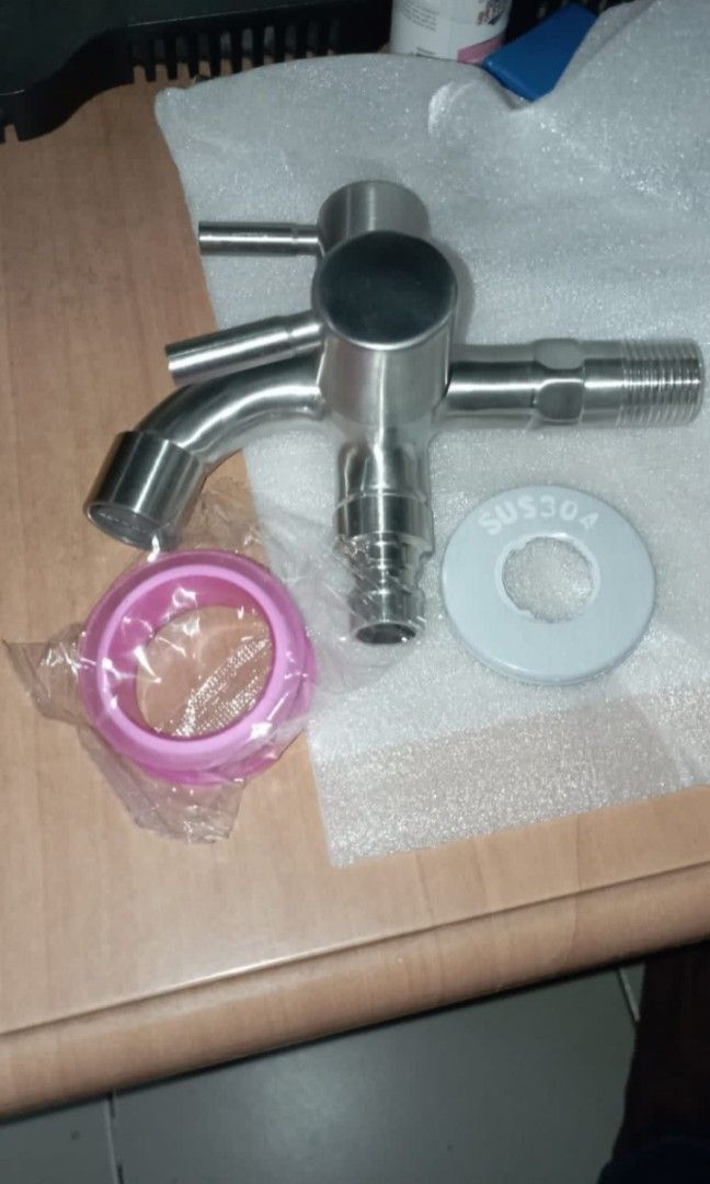 Water tap washing machine tap toilet tap 2 Way tap, Furniture & Home ...