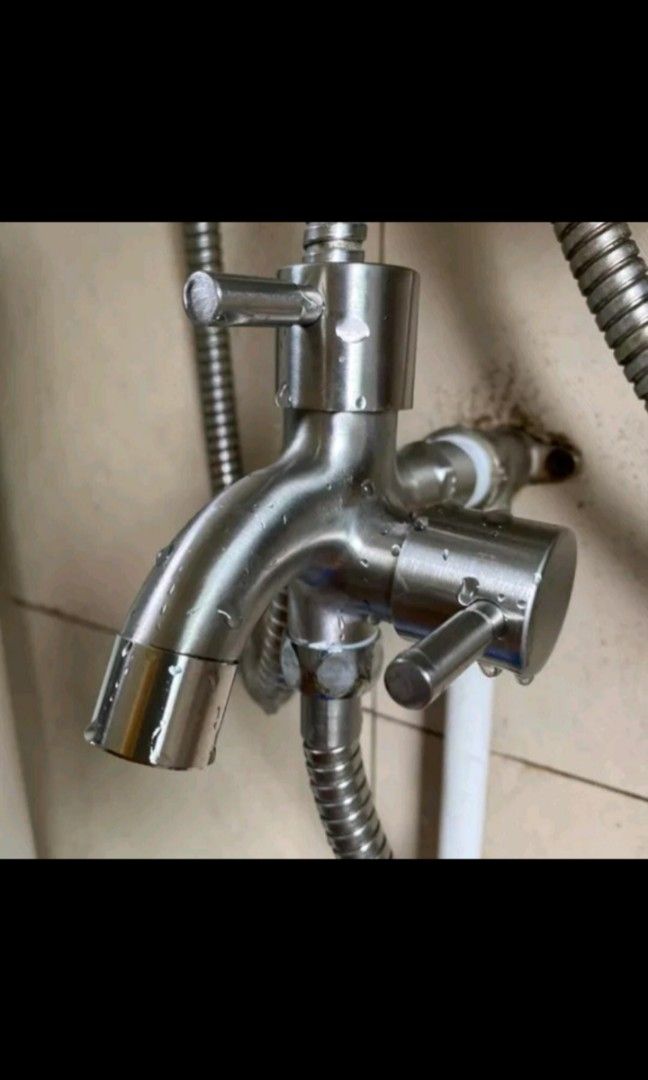 Water tap washing machine tap toilet tap 2 Way tap, Furniture & Home ...