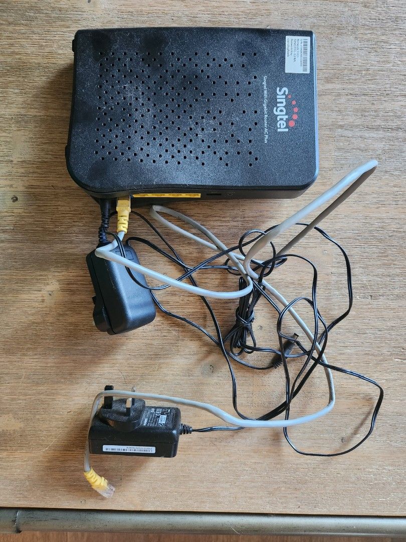 WiFi router and cables, Computers & Tech, Parts & Accessories ...