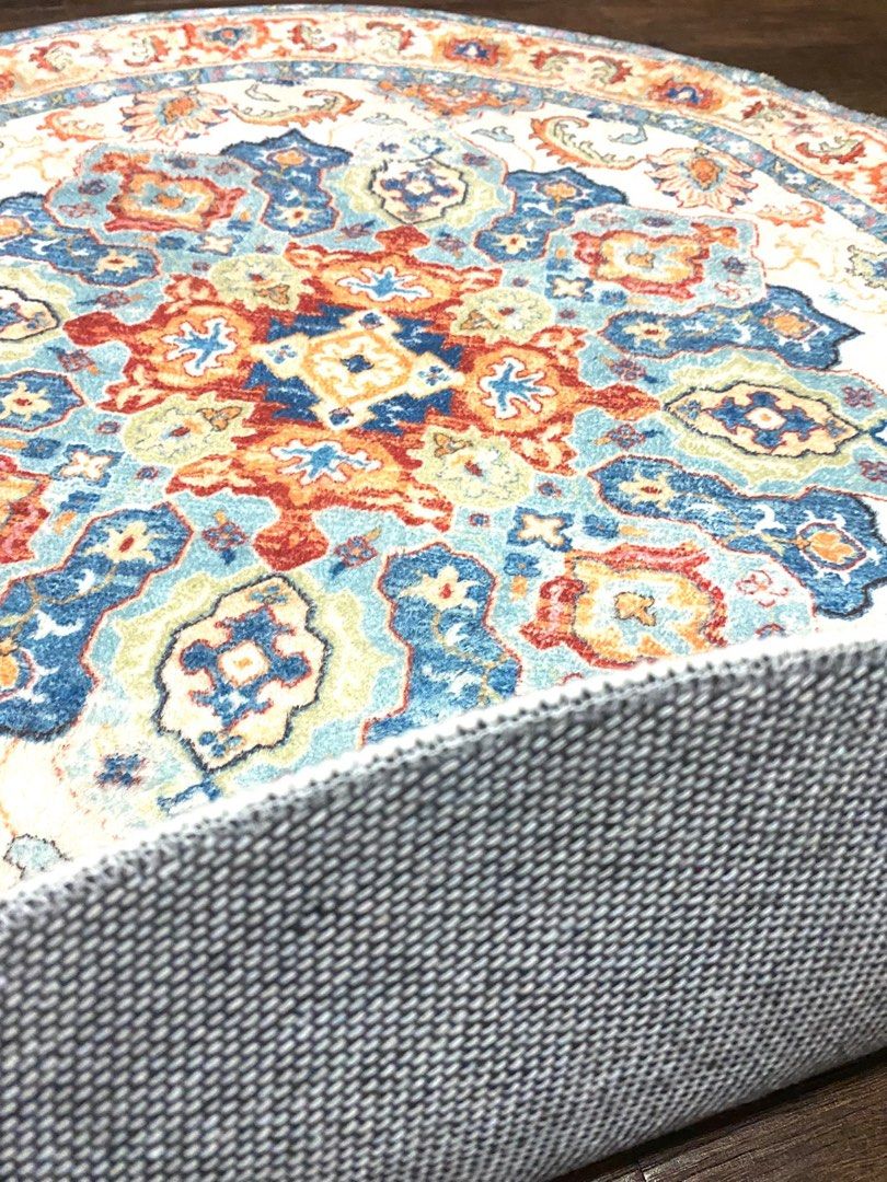 Offer - 100 cm round soft furry Moroccan design carpet, Furniture ...