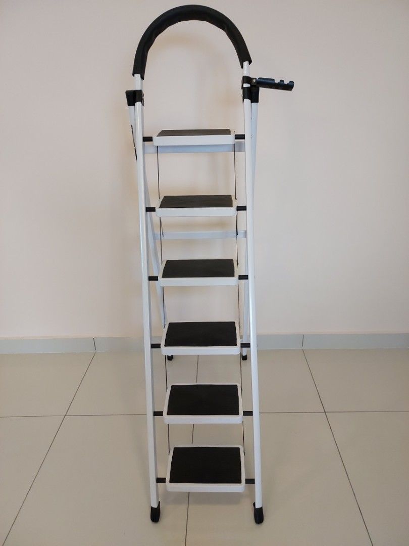 6 Tier Modern Ladder with stable wide steps, Furniture & Home Living ...