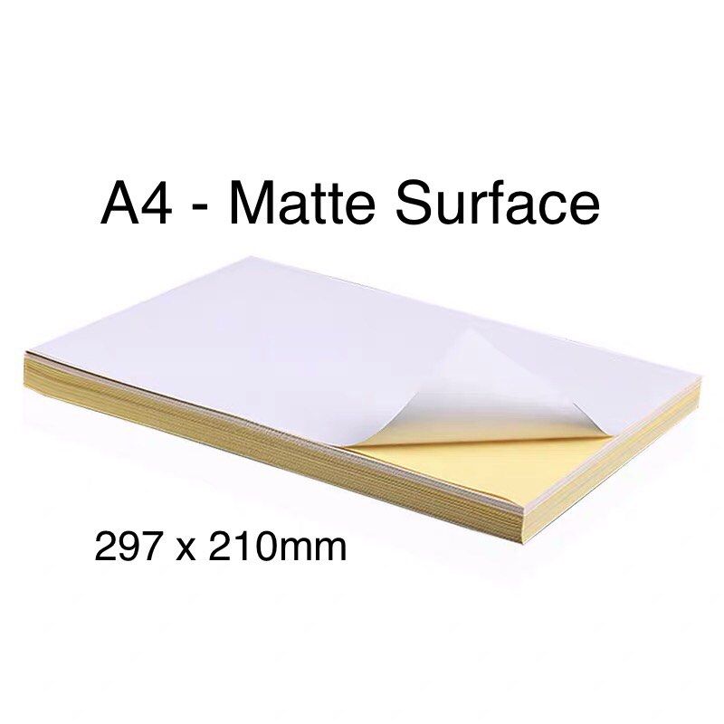 [ 50 Sheets ] A4 sticker Label Self-Adhesives Paper ( Matte ), Hobbies ...