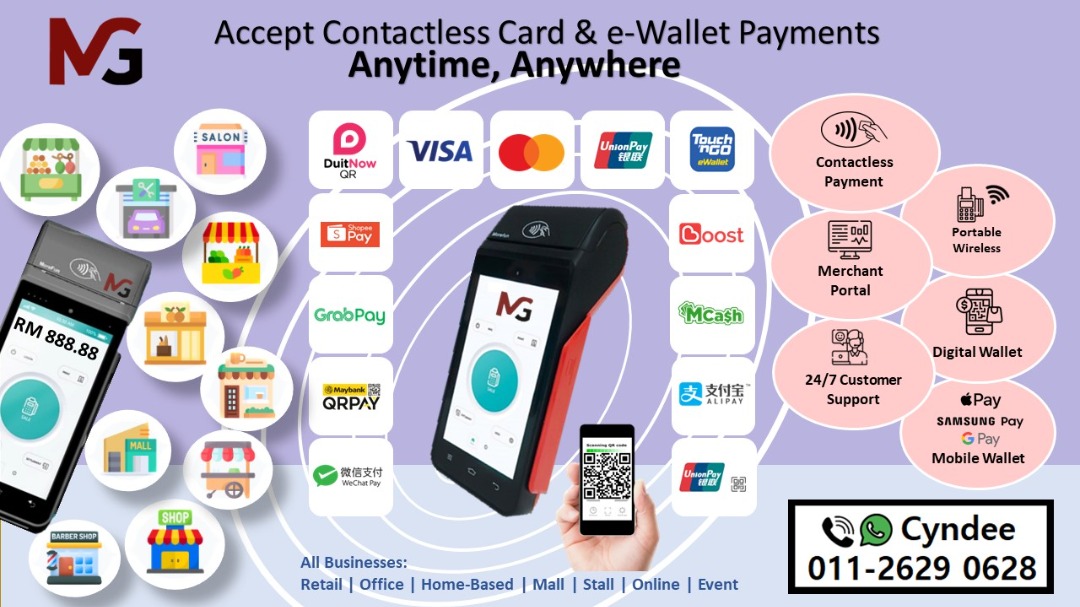 Accept payments on the go: All-In-One Visa/Mastercard & e-Wallets Digital Payment terminals ...