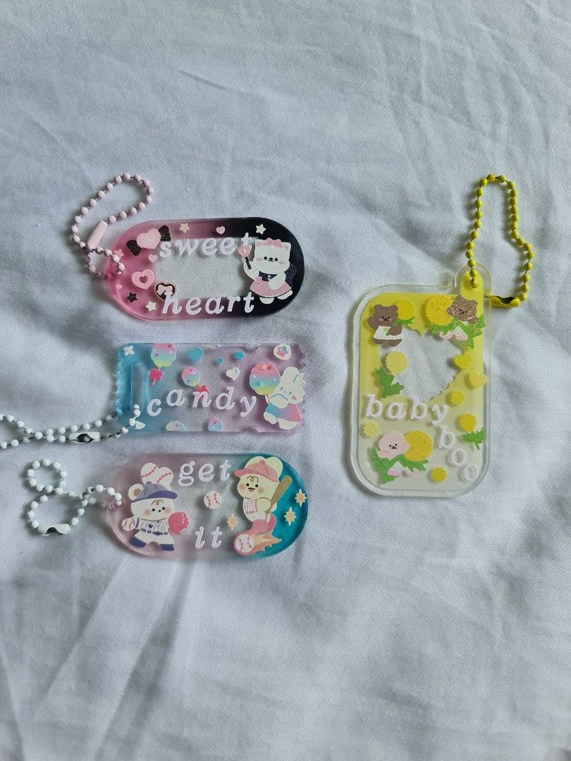 acrylic toploader sticker keychains, Hobbies & Toys, Stationery & Craft ...