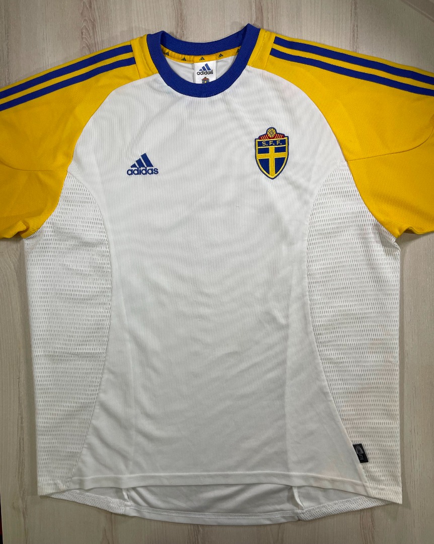 Adidas 2002 Sweden Away Jersey #CV Used, Men's Fashion, Tops & Sets ...