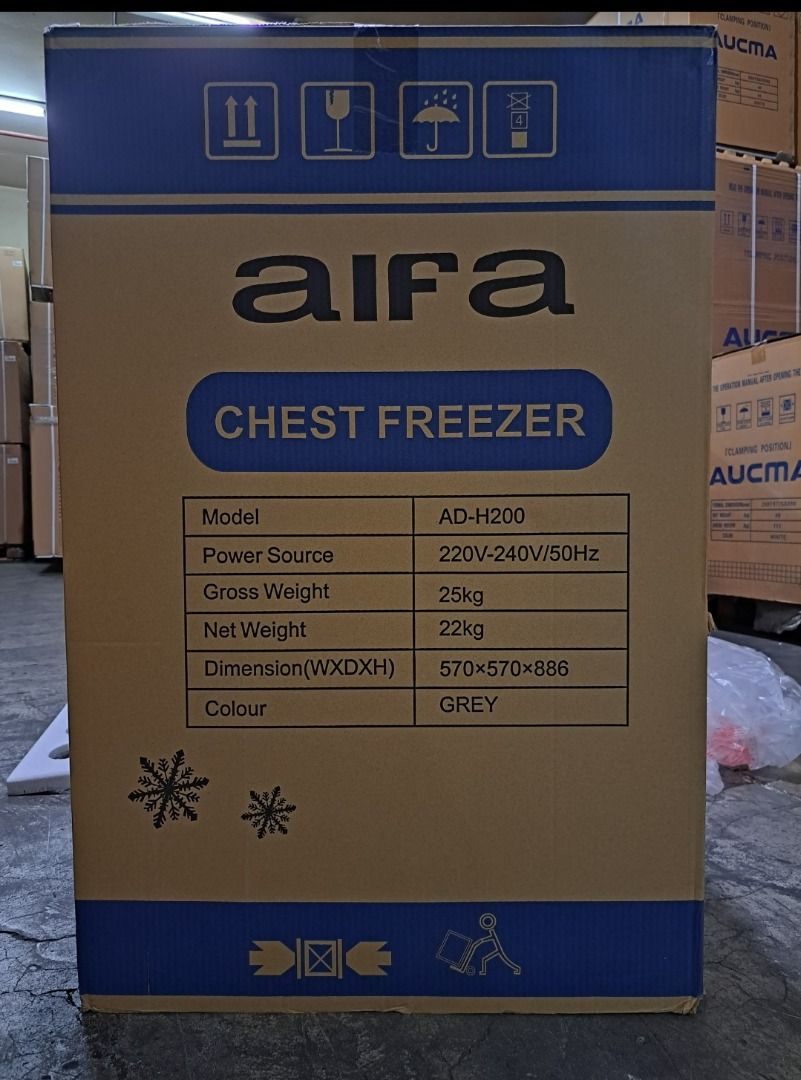 AIFA Chest Freezer AD-H200, TV & Home Appliances, Kitchen Appliances ...