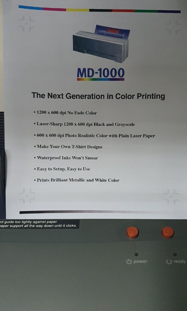 ALPS MD 1000 decal printer 水貼紙印表機, 電腦＆科技, 打印機及影印機 - Carousell