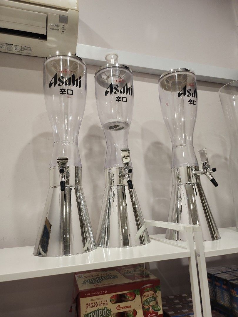 Asahi beer tower 3L, Furniture & Home Living, Kitchenware & Tableware ...