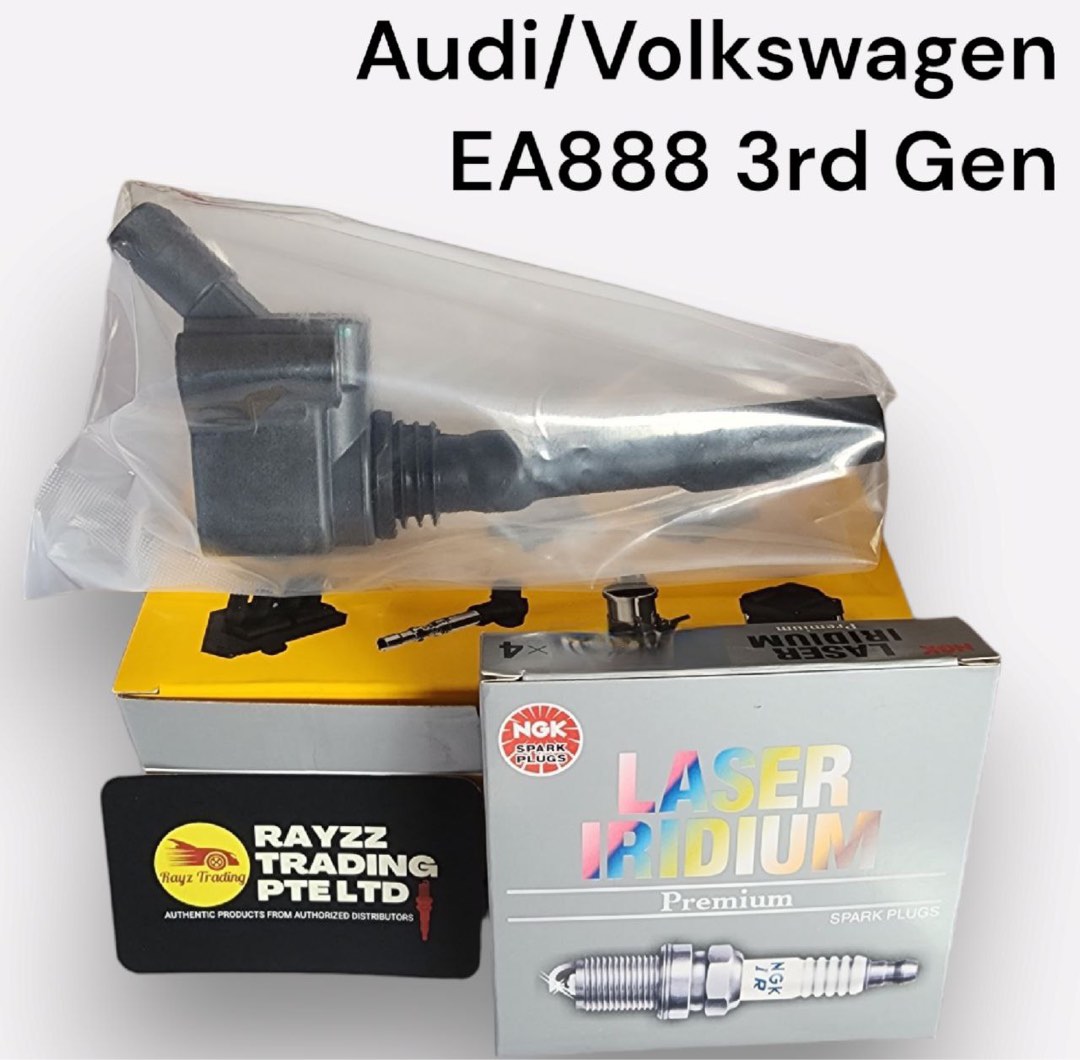 Audi EA888 gen 3 NGK ignition coil with laser iridium spark plugs set # ...