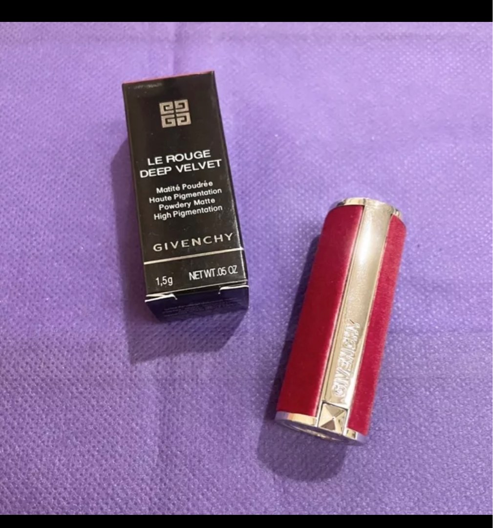 AUTHENTIC Givenchy Le rouge deep velvet powdery matte lipstick rouge ...