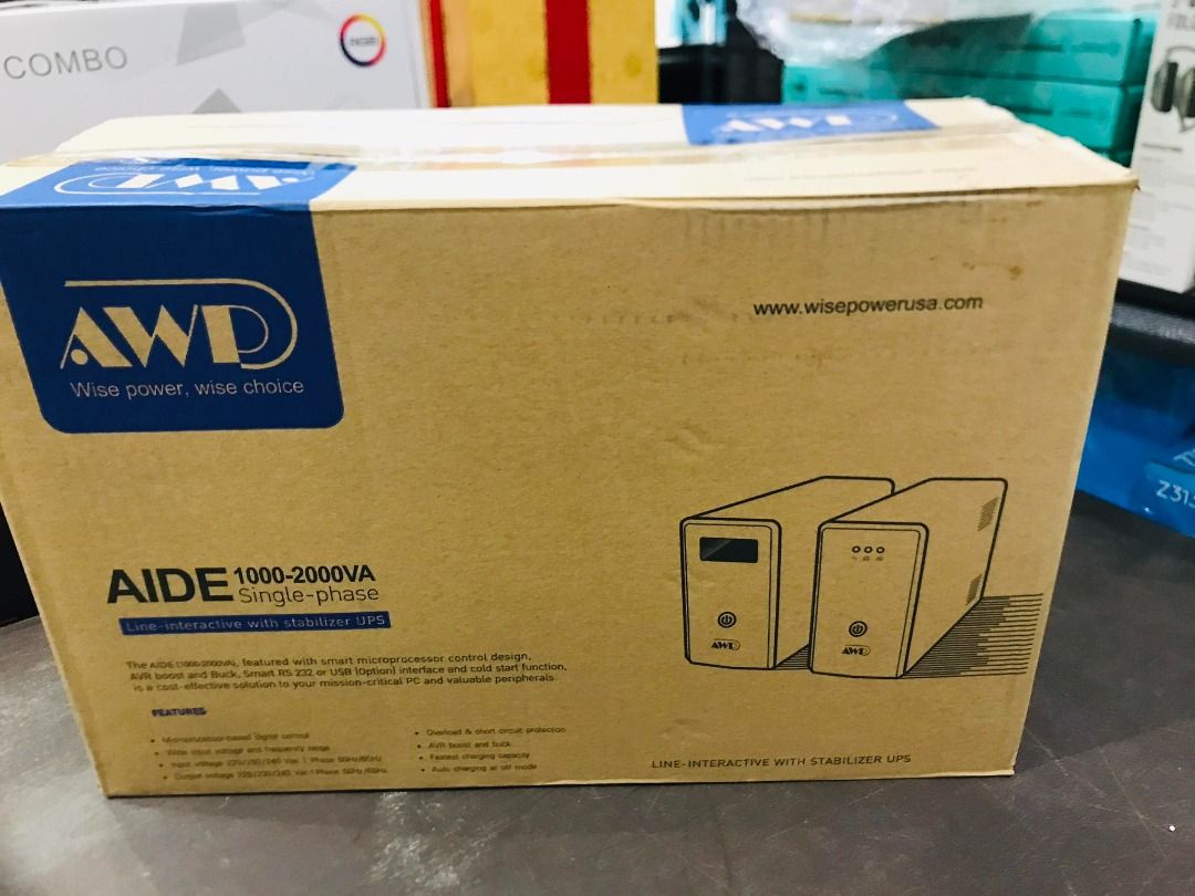 AWP AID2000 2kVA UPS 2000VA1200W Computer Server Stand-alone UPS ...