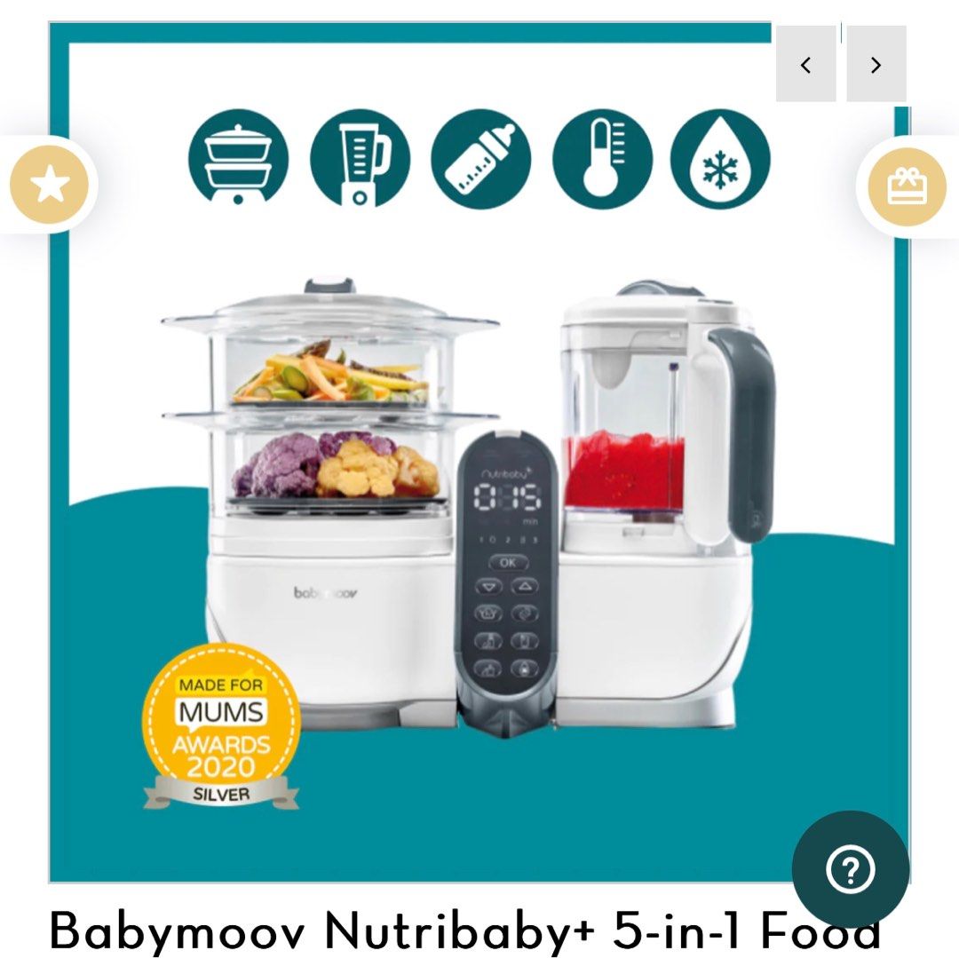 Babymoov Nutribaby+ 5-in-1 Food Preparation Machine, Babies & Kids ...