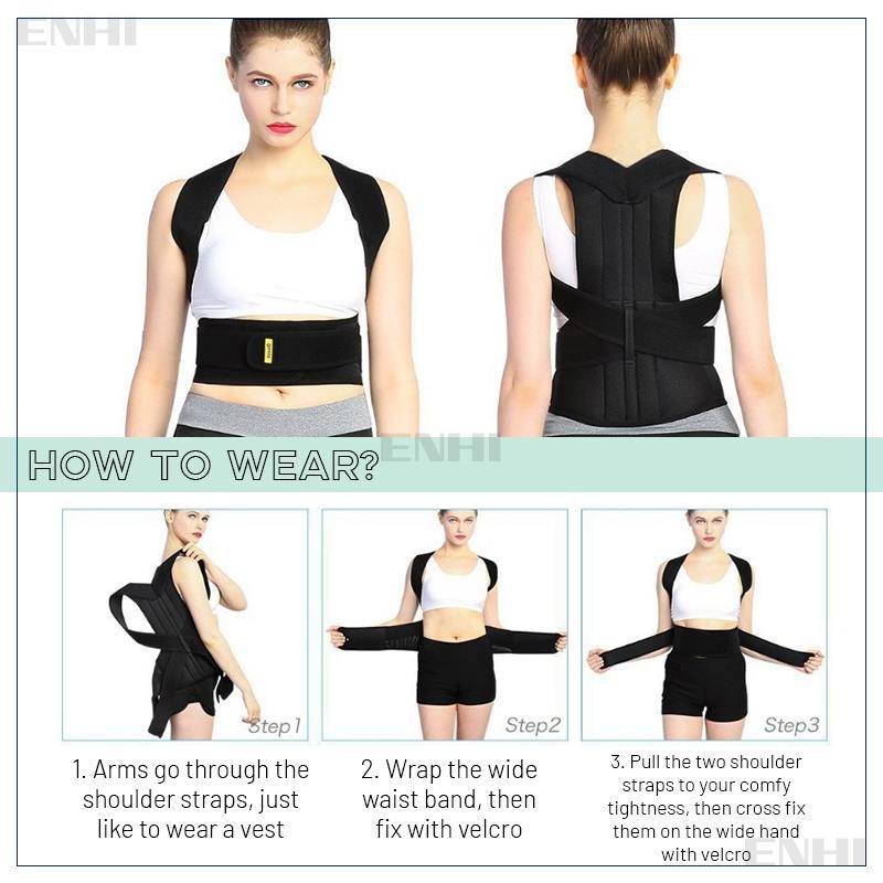 Back Support Belt Posture Shoulder Correction, Health & Nutrition ...