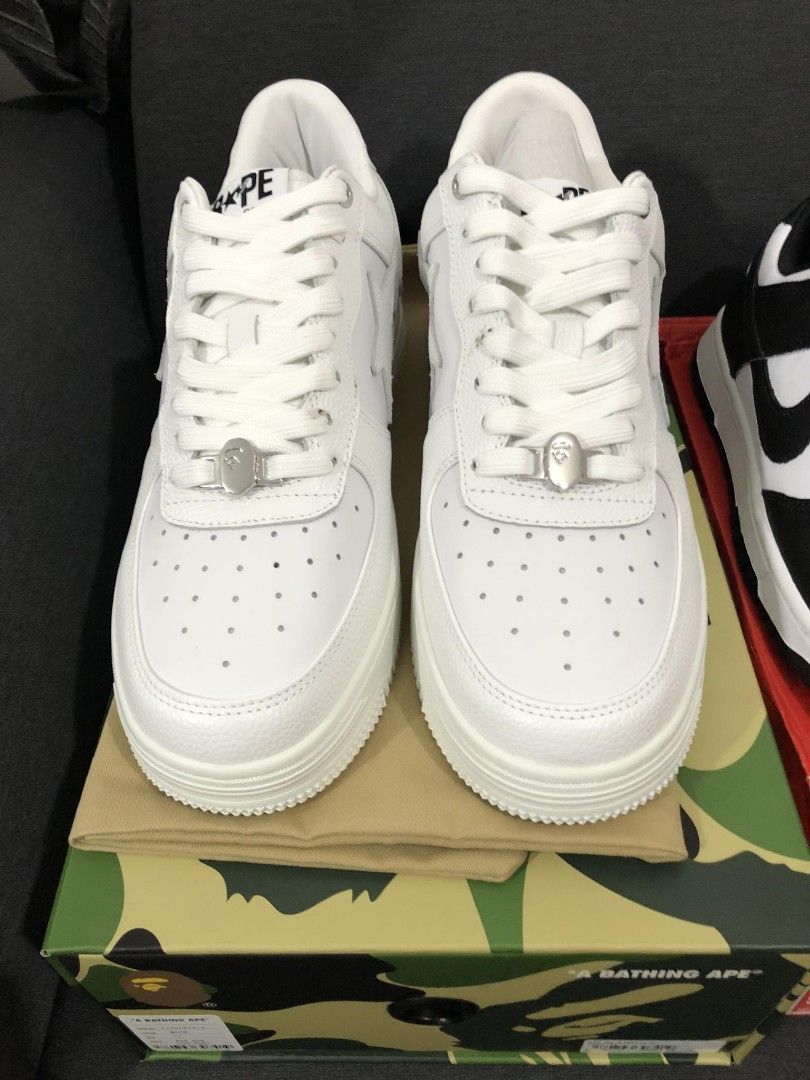 BAPE STA TRIPLE WHITE on Carousell