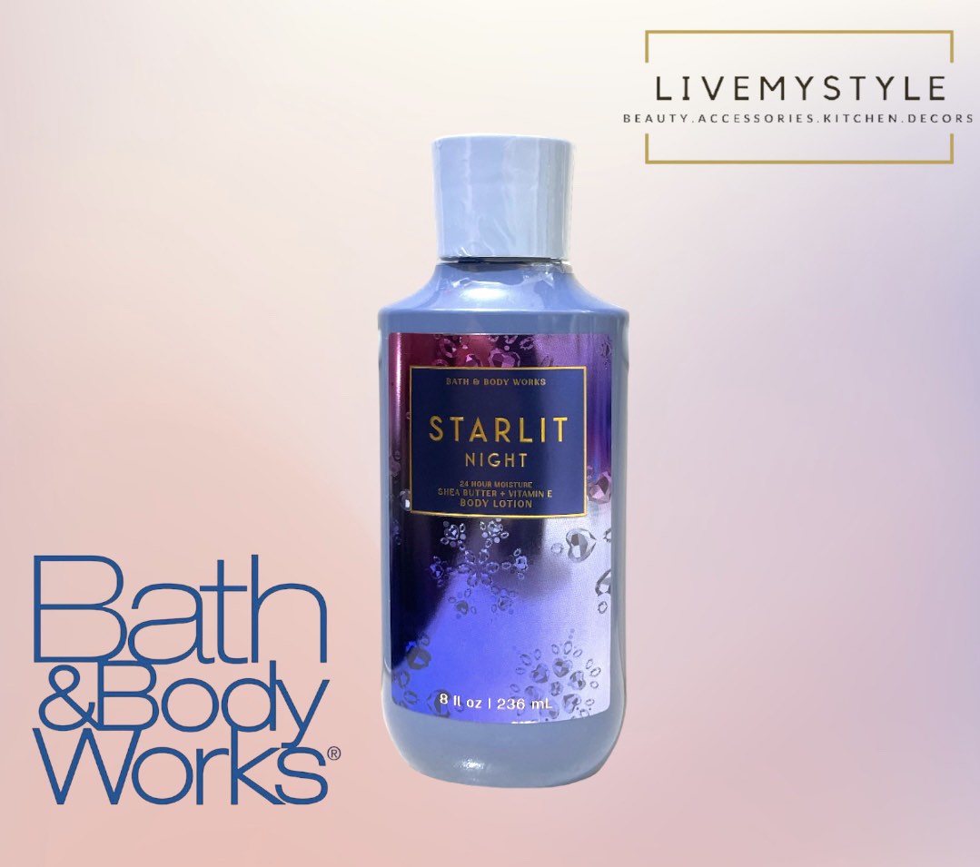 BATH & BODY WORKS STARLIT NIGHT BODY LOTION WITH SHEA BUTTER AND VITAMIN E, Beauty & Personal ...