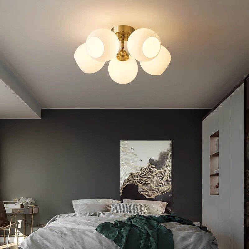 Big brass molecules ceiling light, Furniture & Home Living, Lighting ...