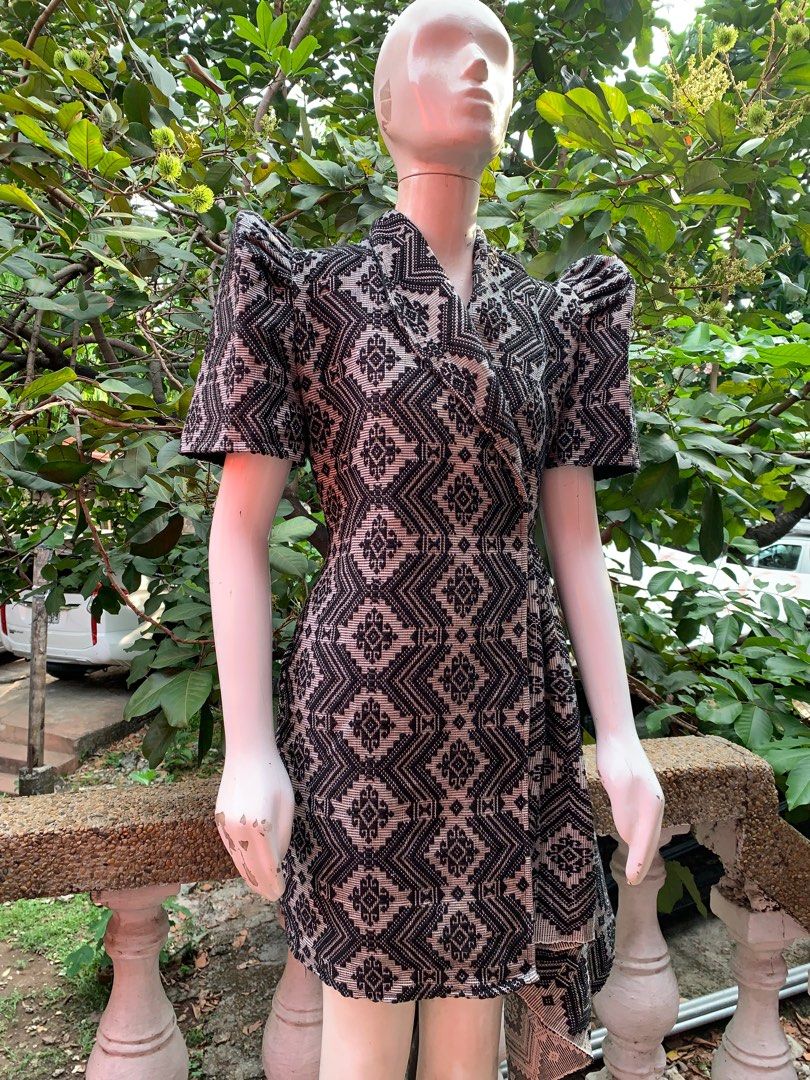 BLACK INABEL HANDWOVEN FILIPINIANA DRESS FOR RENT, Women's Fashion ...