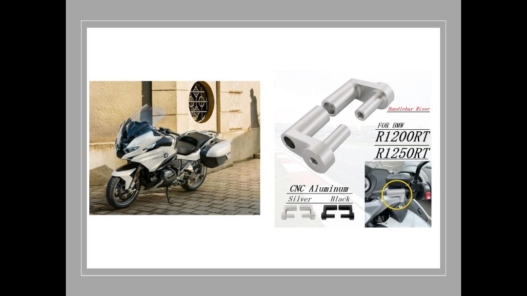 BMW R1200RT R1250RT CNC Aluminium Handlebar Riser 42mm, Motorcycles ...