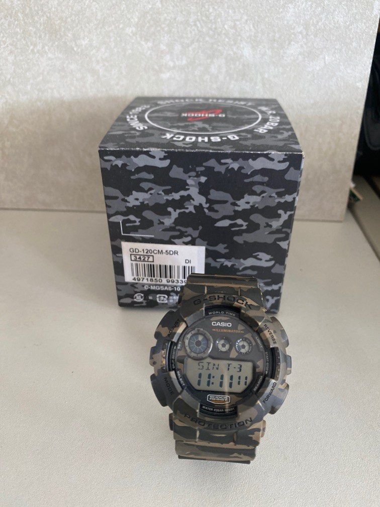 Casio g shock gd 120cm 5dr camo, Men's Fashion, Watches & Accessories ...