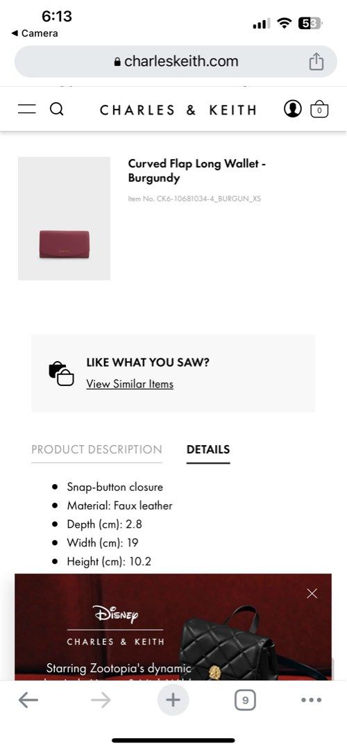 Charles and Keith Wallet, Luxury, Bags & Wallets on Carousell