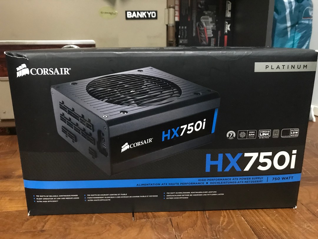 Corsair Platinum power supply Hx750i, Computers & Tech, Parts ...