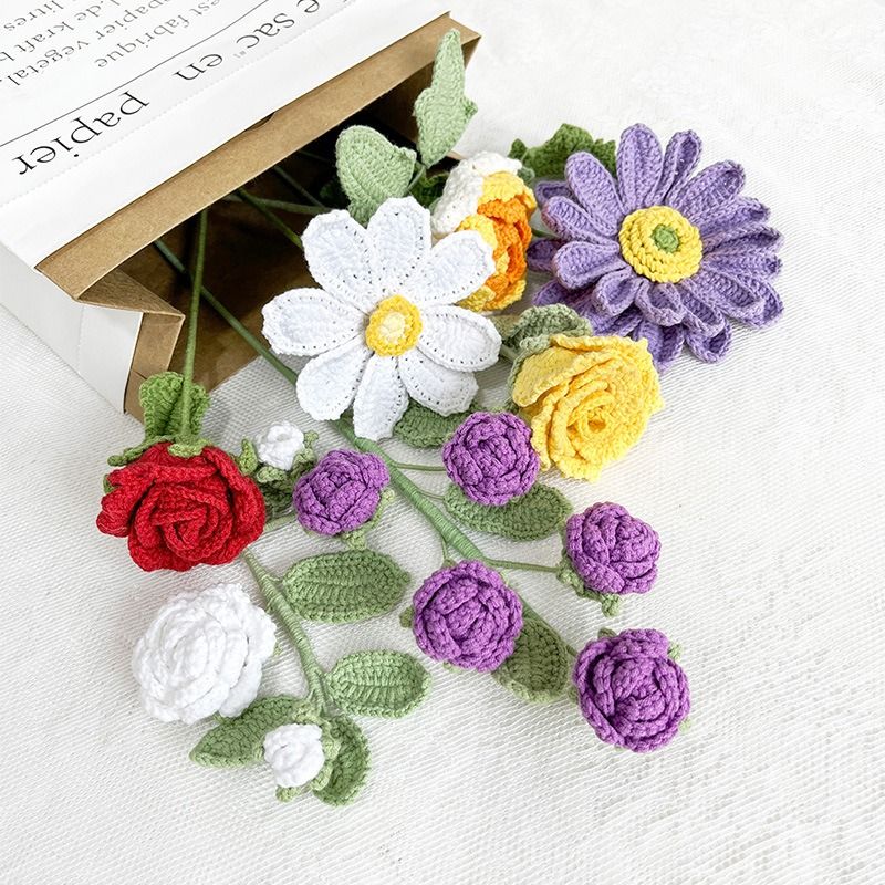 Crocheted Single Flower Lovely, Hobbies & Toys, Stationary & Craft ...